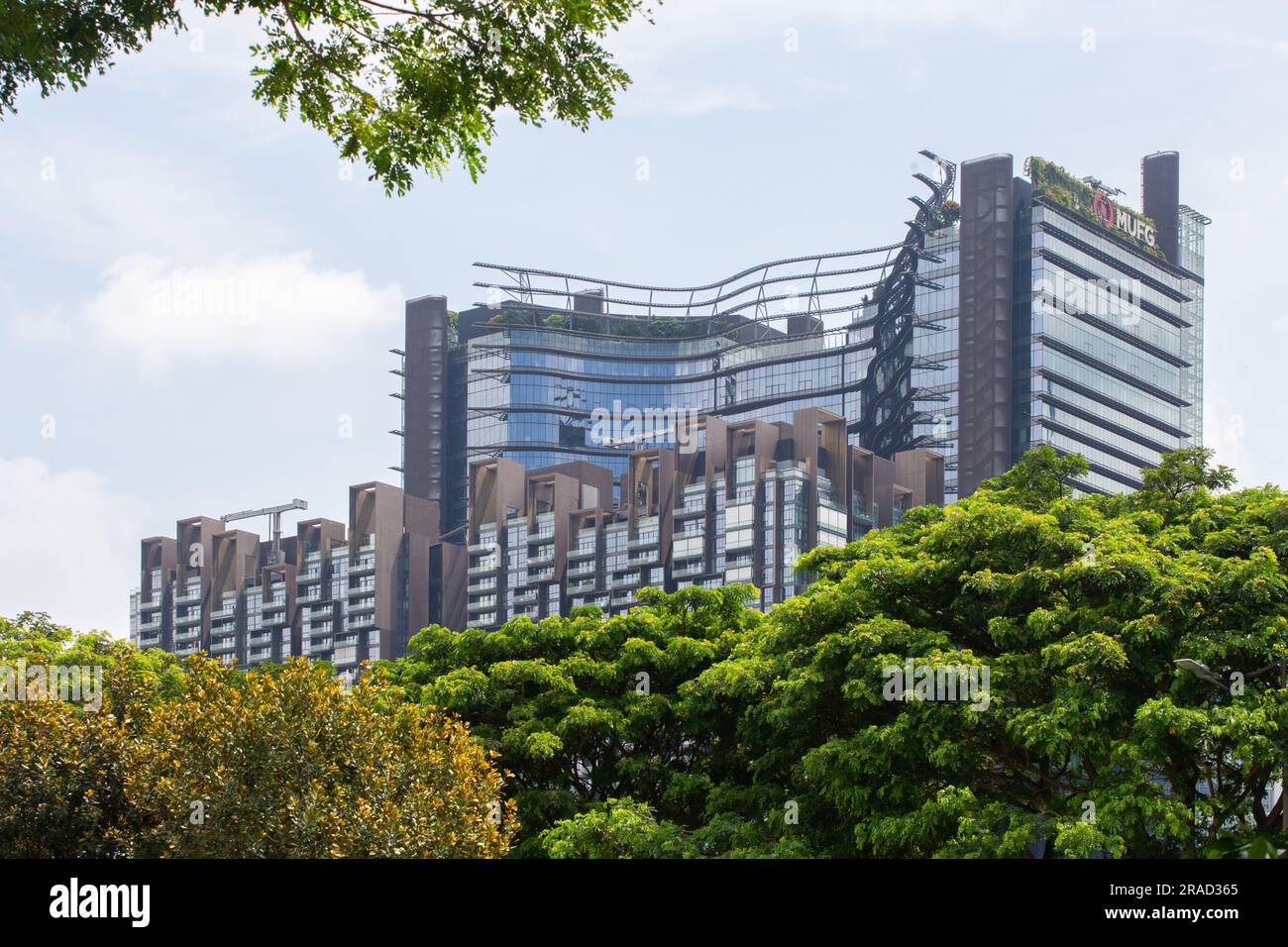 Architecture of Marina One building design, Singapore city Stock Photo ...