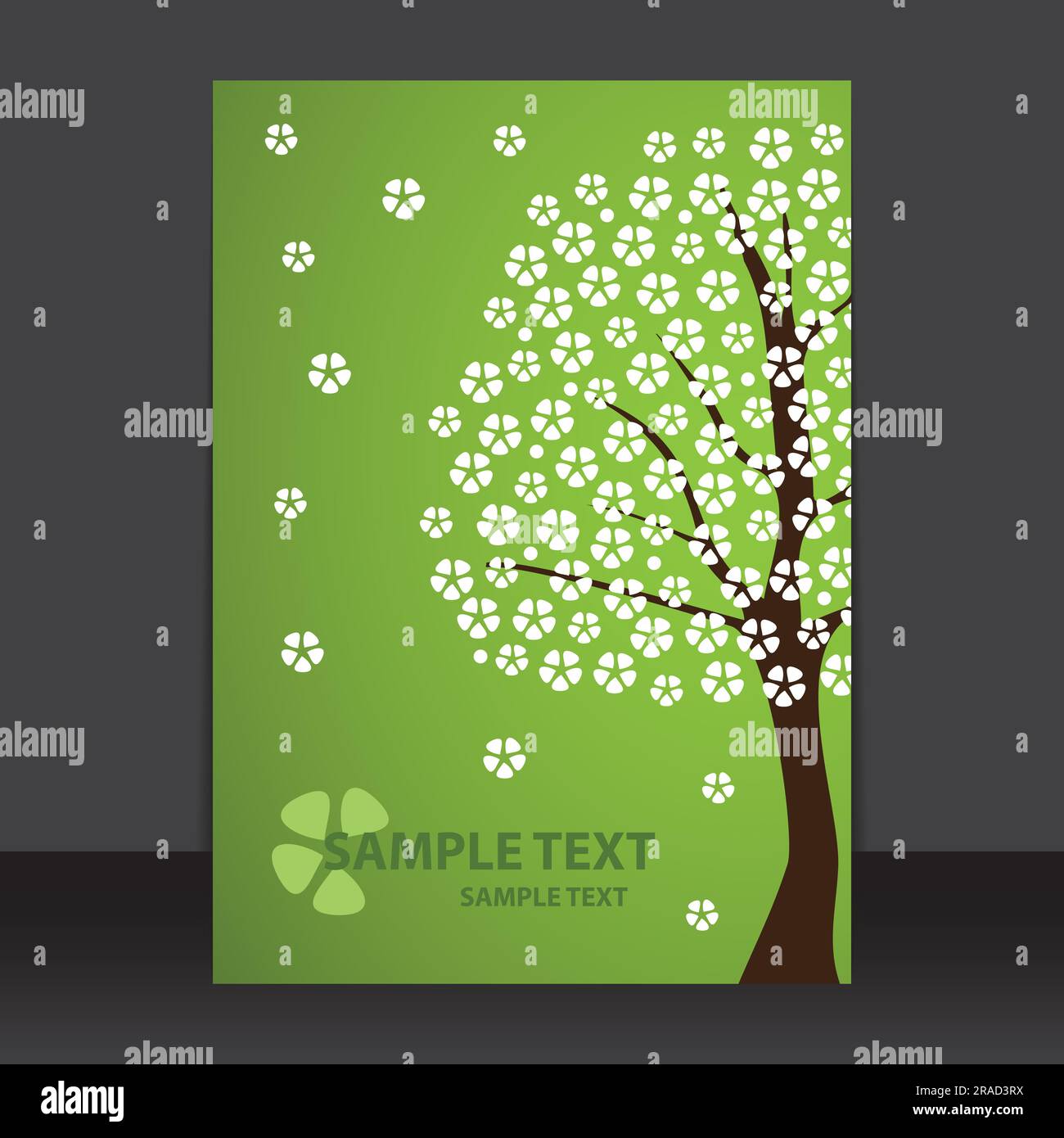 Ornamental cherry tree blossoms Stock Vector Images - Alamy