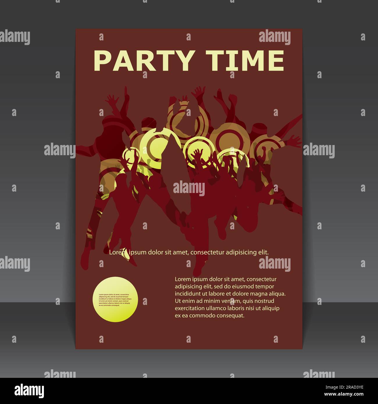 Flyer Design - Party Time Stock Vector Image & Art - Alamy