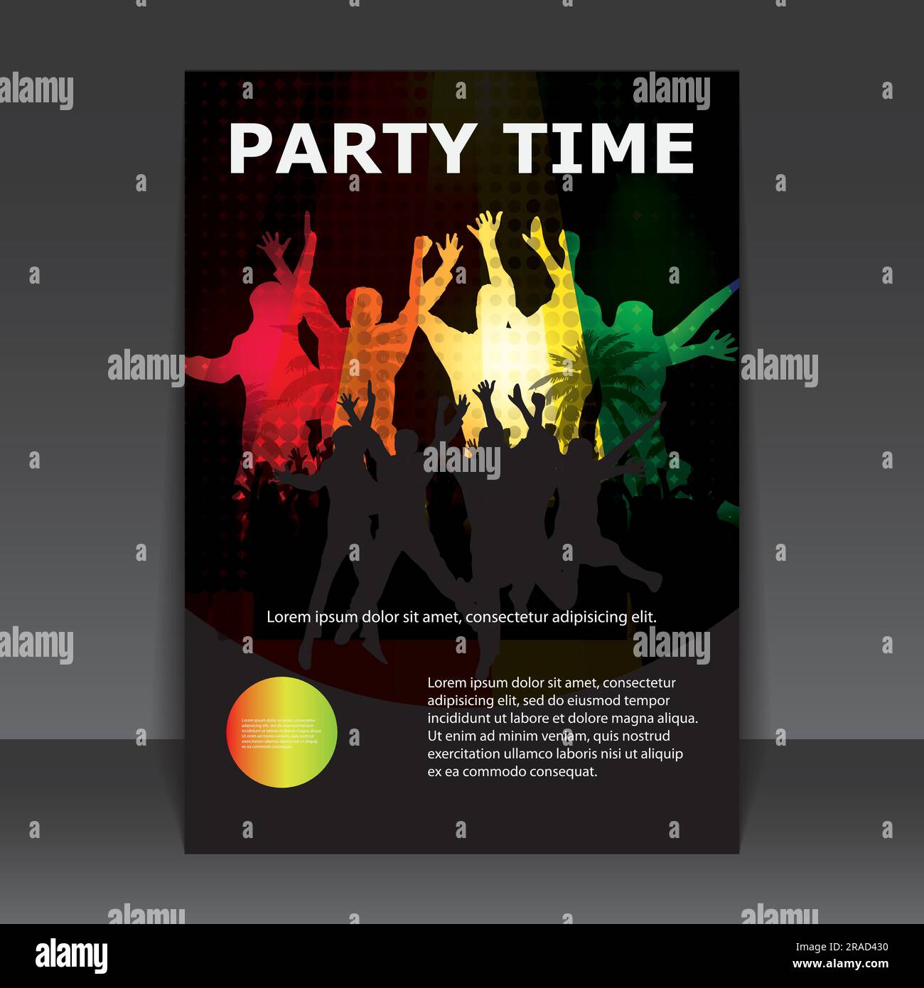 Flyer Design - Party Time Stock Vector Image & Art - Alamy