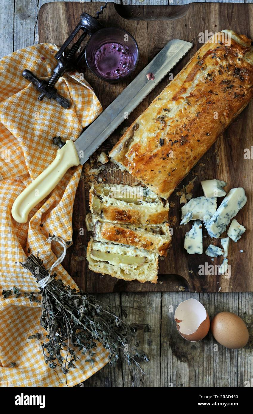 Potato blue cheese bread Stock Photo - Alamy