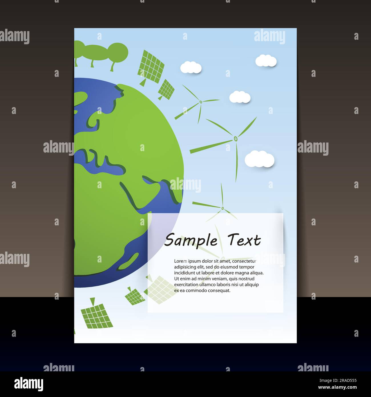 Environmentally Friendly Planet - Flyer Vector Illustration Stock ...