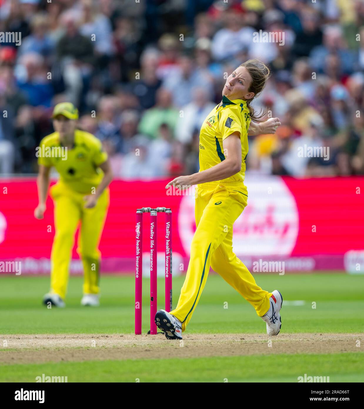 Australia's Darcie Brown bowling in the First Vitality IT20 between ...