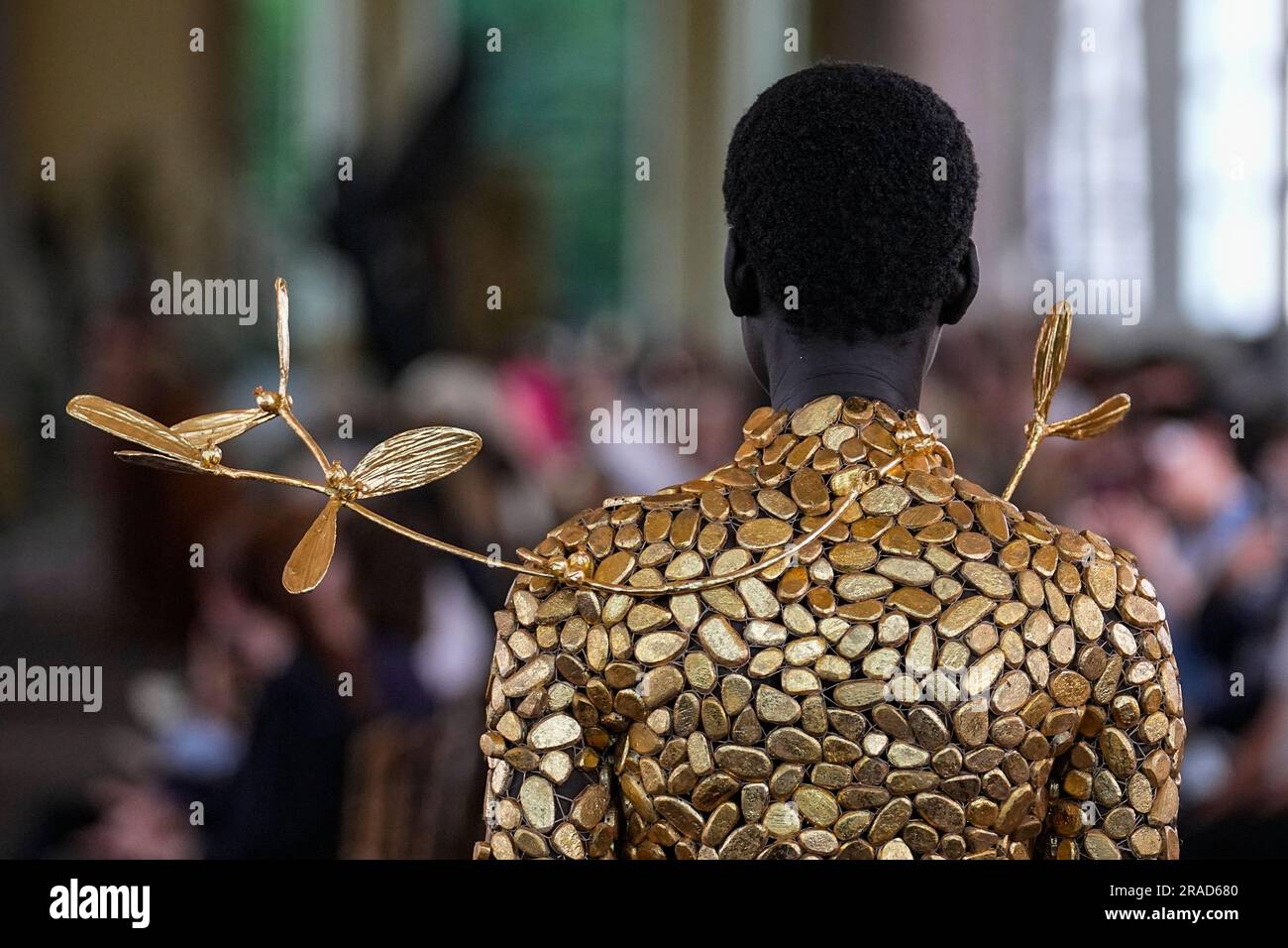 A model wears a creation for the Schiaparelli Haute Couture Fall/Winter ...