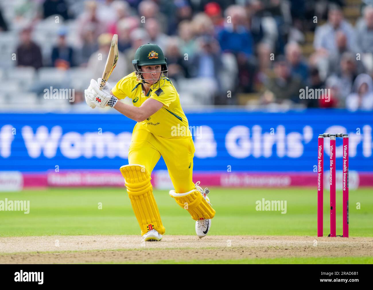 Beth Mooney batting for Australia in the First Vitality IT20 between ...