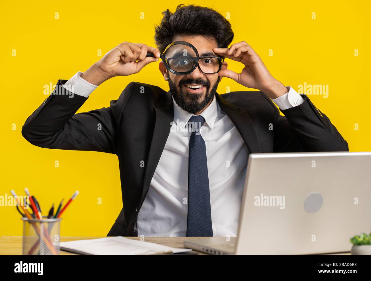 Investigator researcher scientist businessman working hi-res stock ...