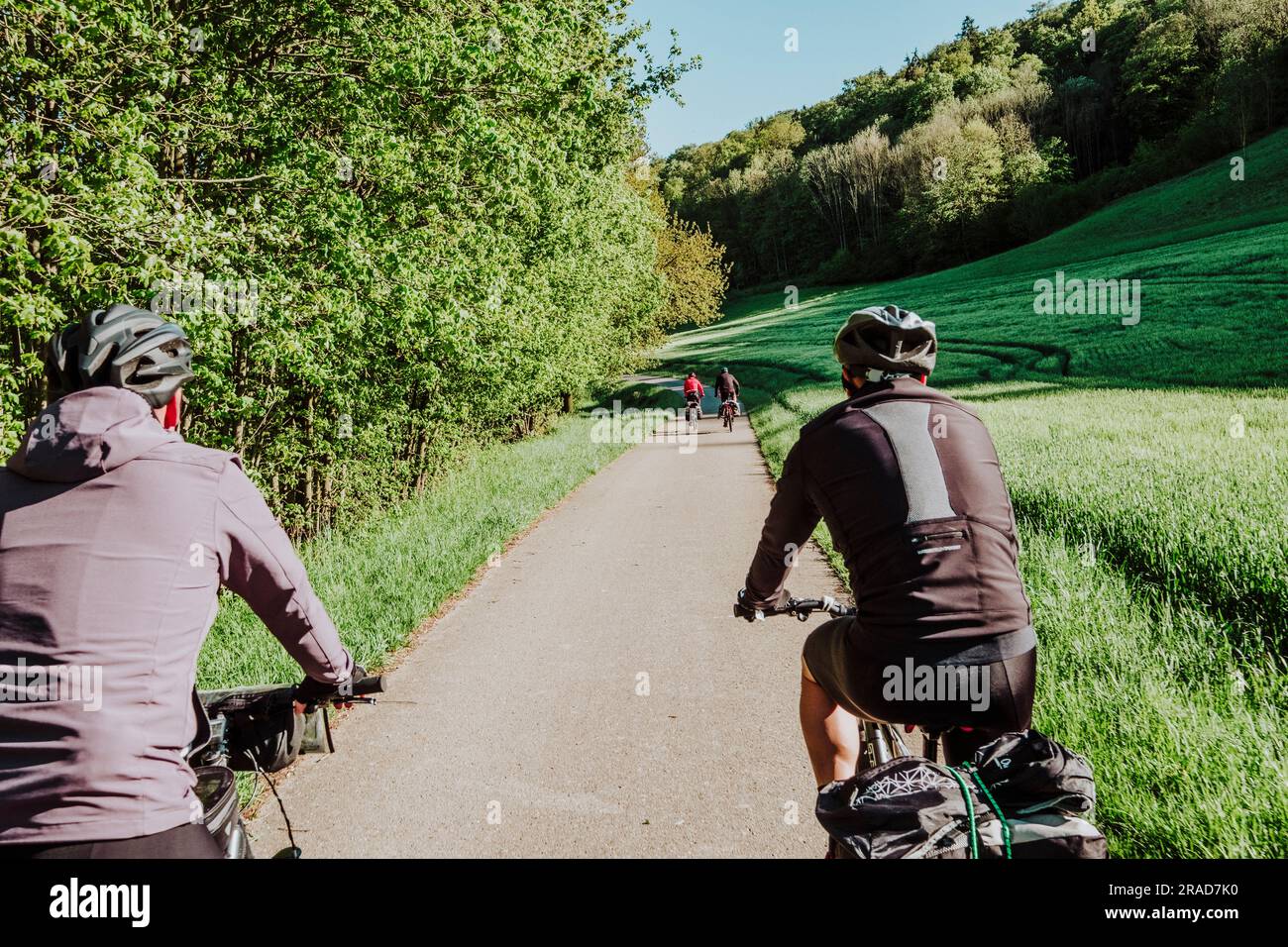 Group touring cyclists riding hi-res stock photography and images - Alamy