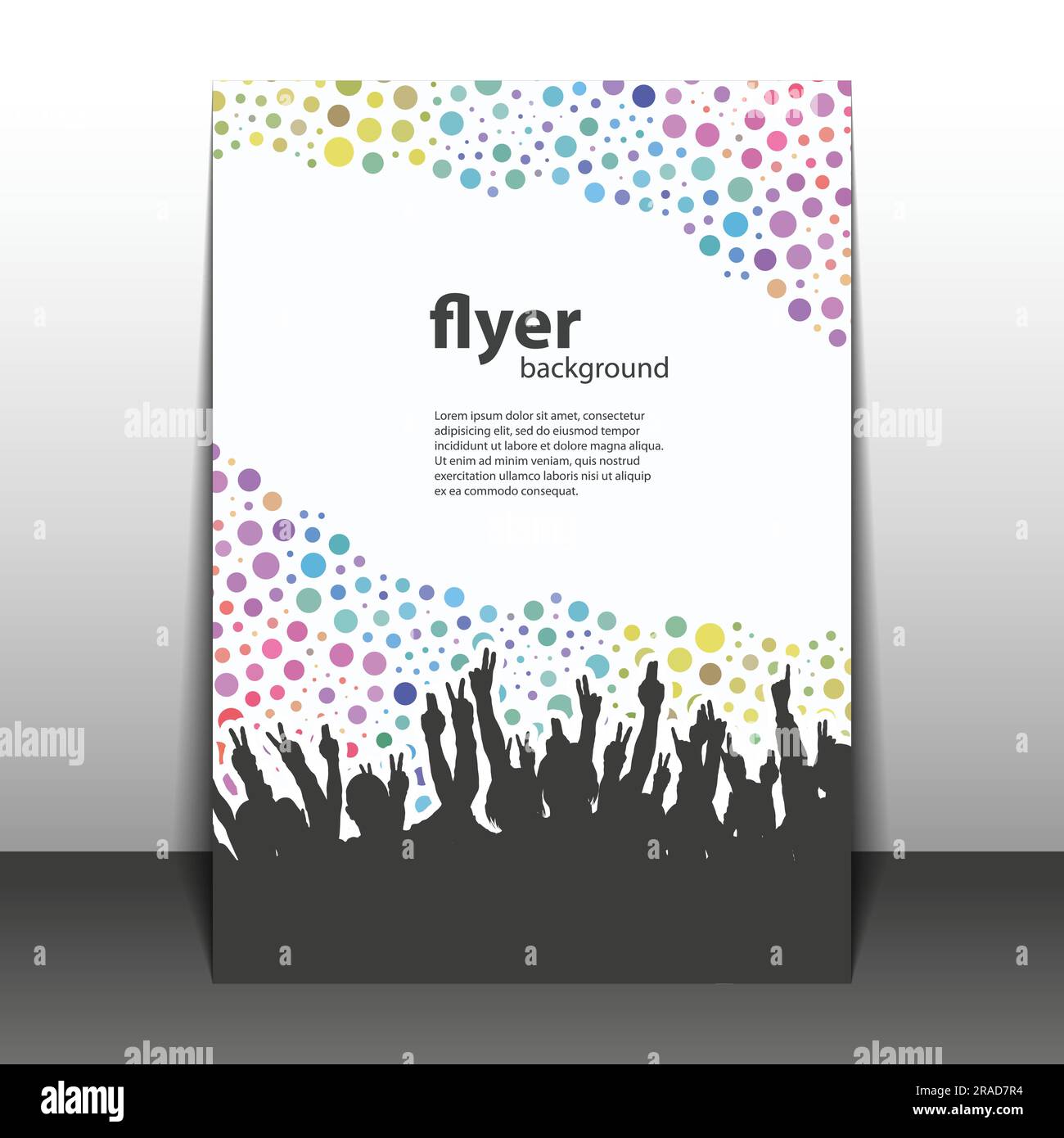 Flyer or Cover Design - Party Time - Dotted Background with Hands Stock ...