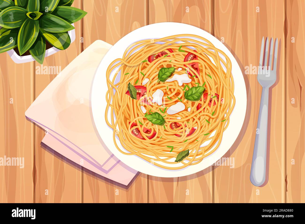 Cartoon Spaghetti Noodles