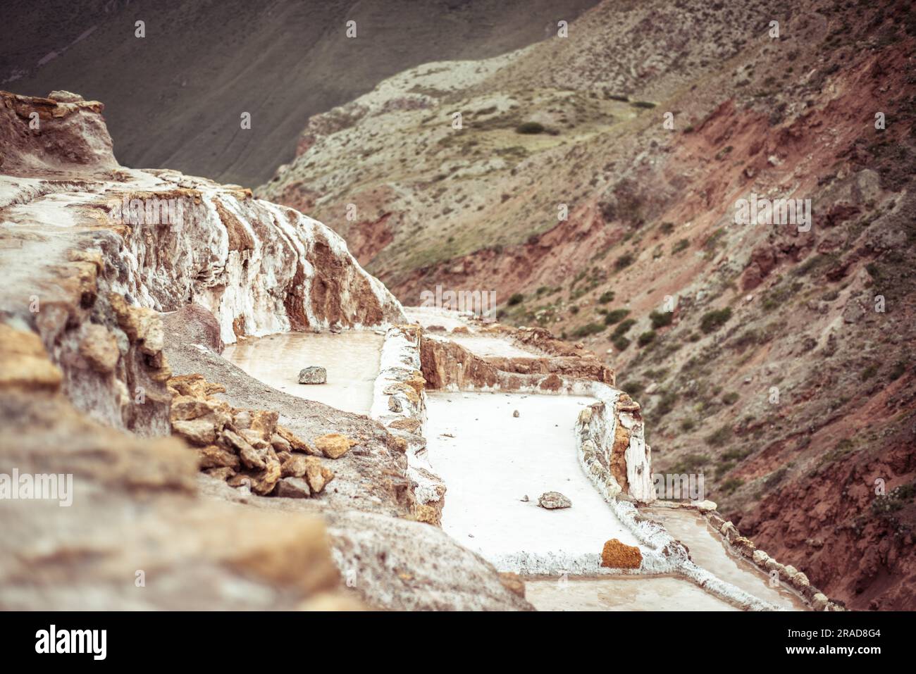 Ancient salt farm son mountain side Stock Photo - Alamy
