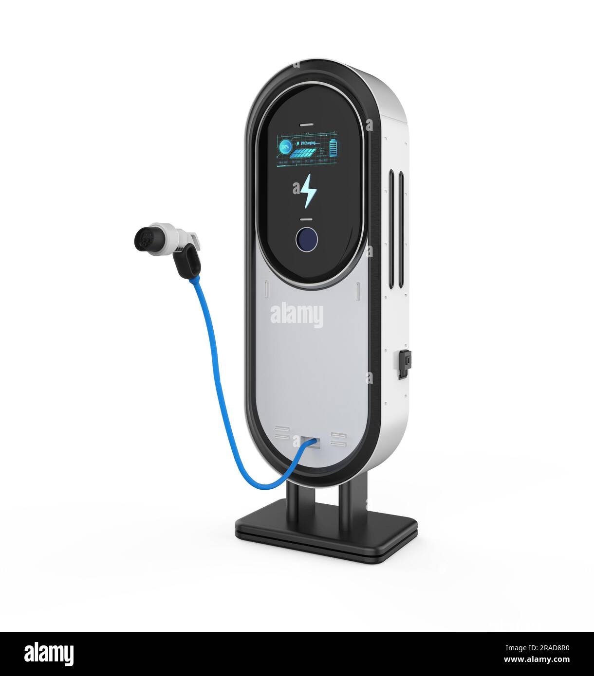 3d rendering EV charging stations or electric vehicle recharging ...