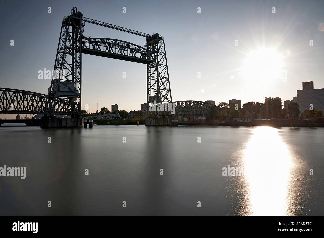 Old railway lift bridge in the city centre of Rotterdam Stock Photo - Alamy