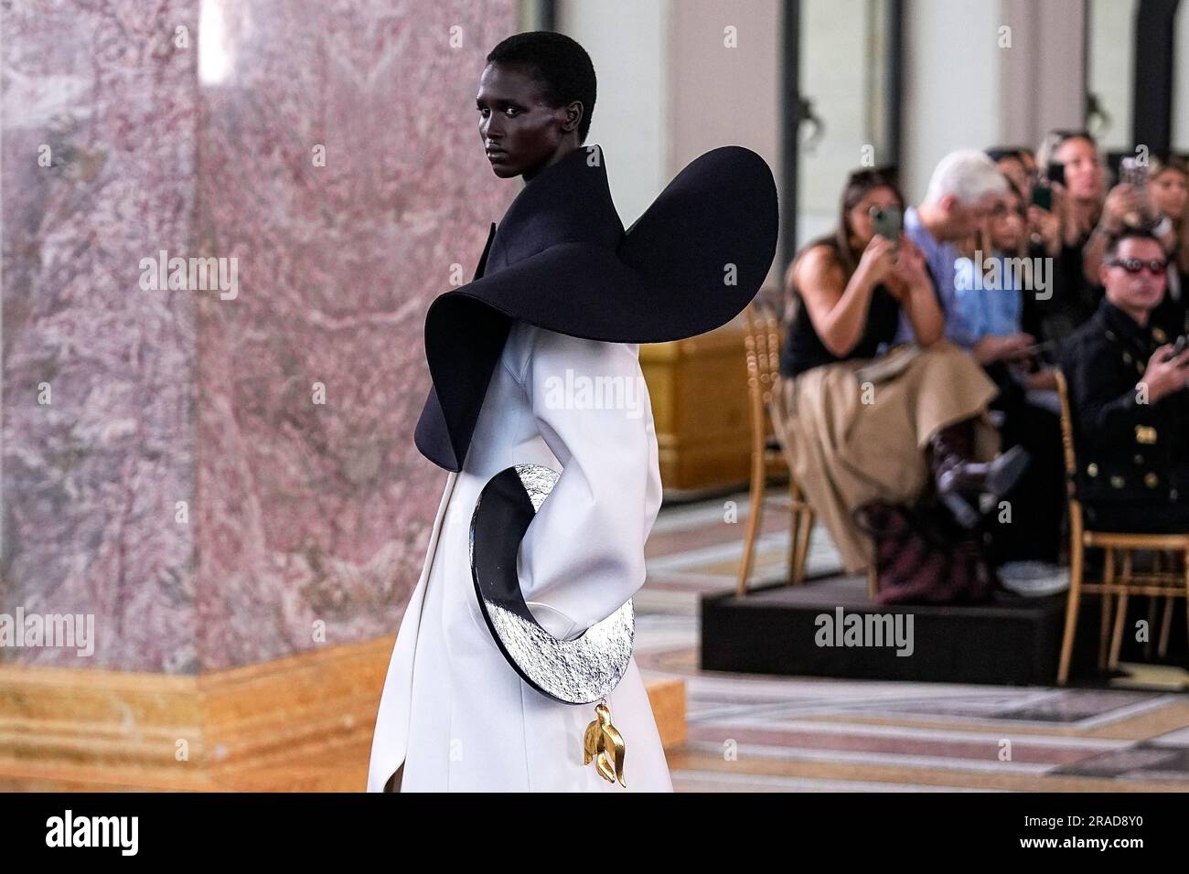 A model wears a creation for the Schiaparelli Haute Couture Fall/Winter ...