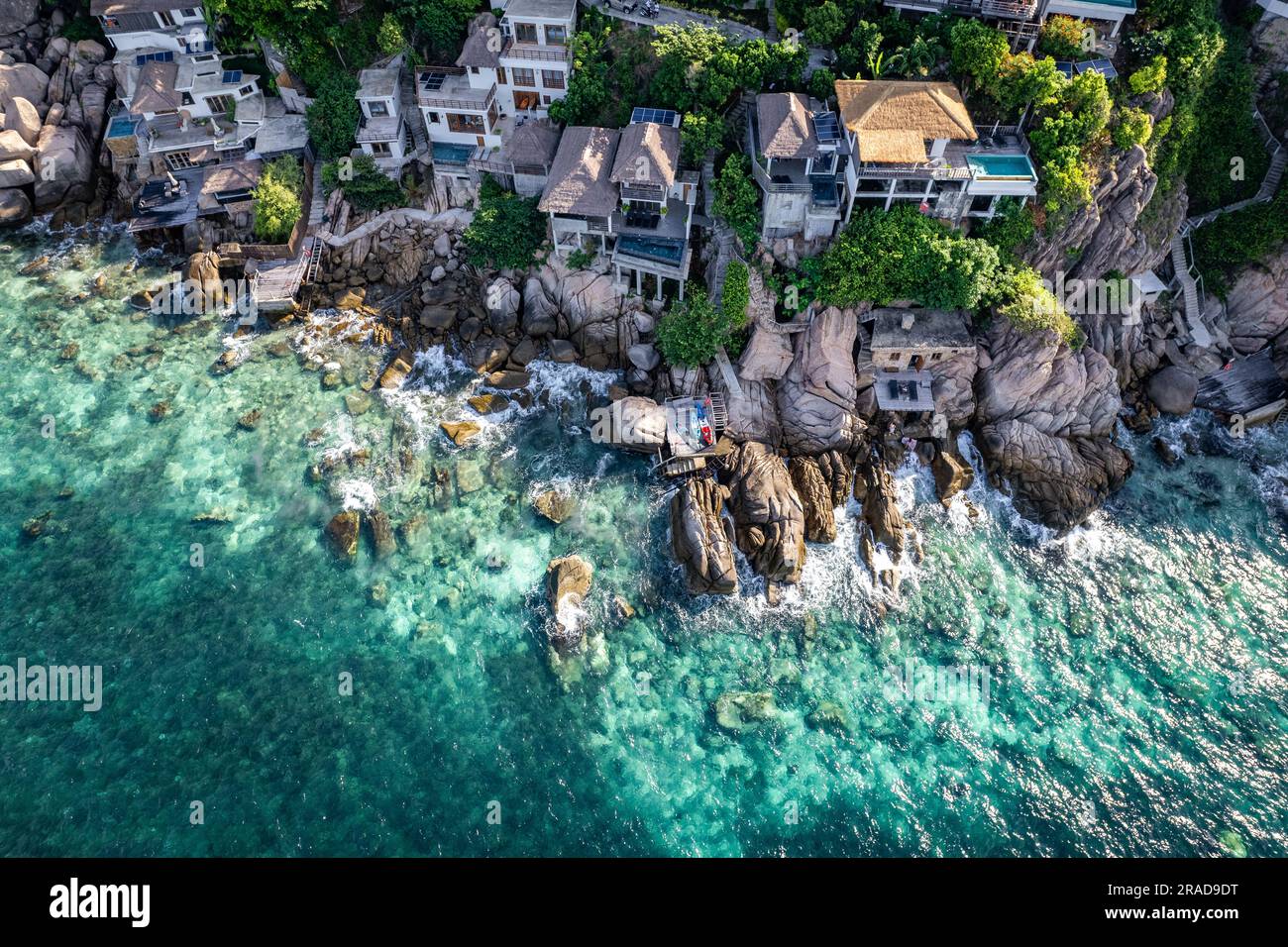 Aerial view of Shark Bay in koh Tao, Thailand Stock Photo - Alamy