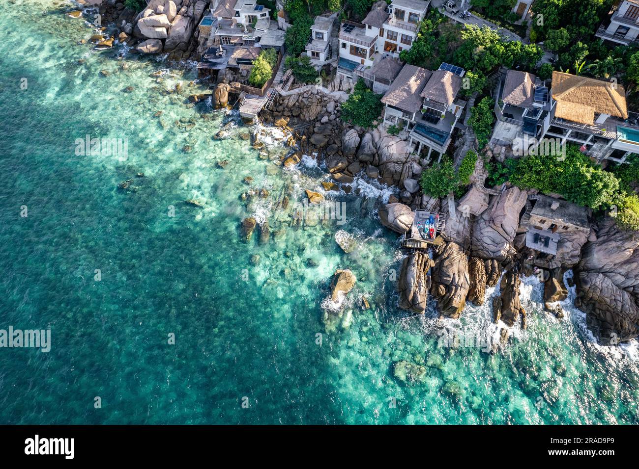 Aerial view of Shark Bay in koh Tao, Thailand Stock Photo - Alamy