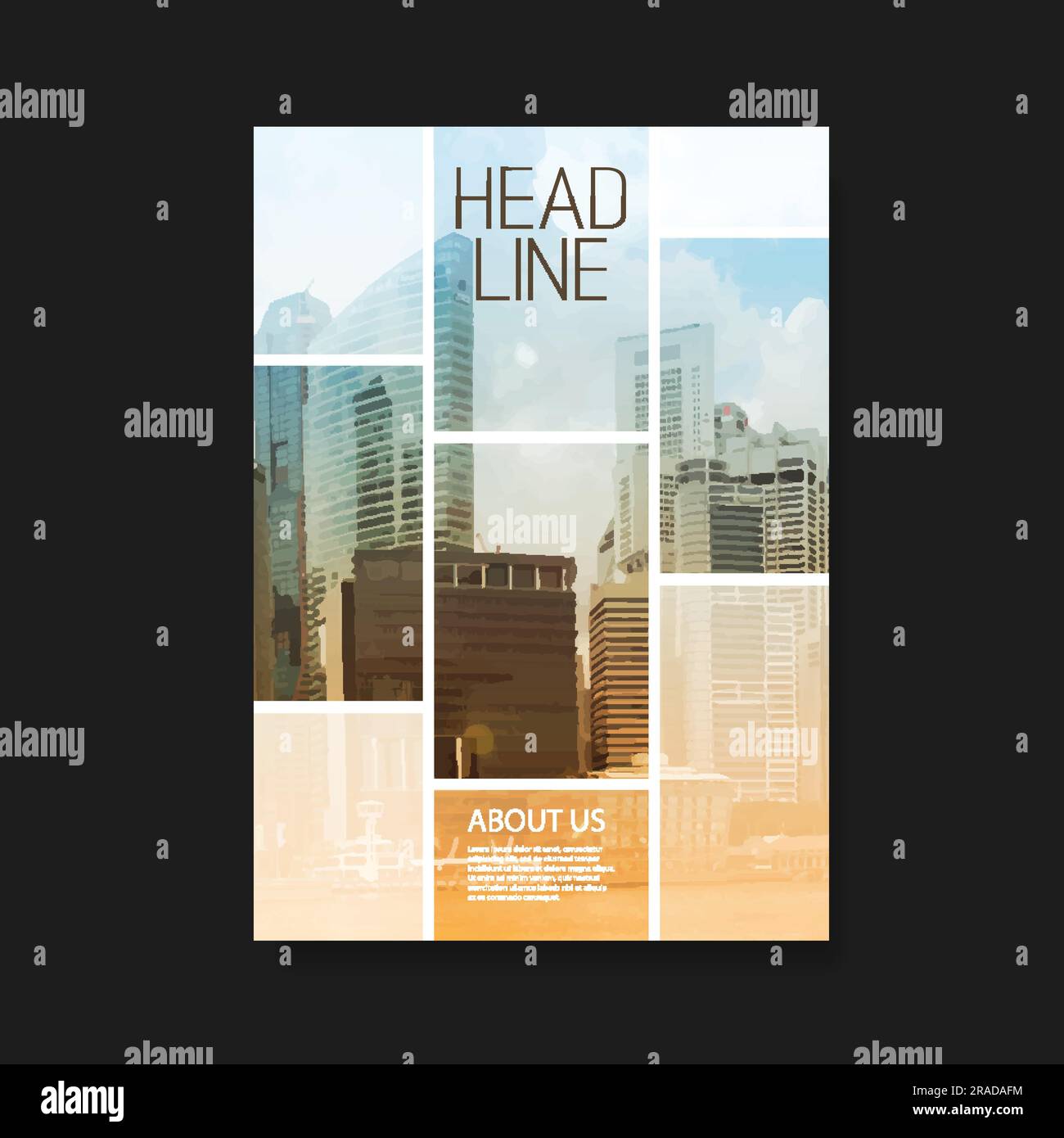 Flyer or Cover Design with Skyscrapers Stock Vector Image & Art - Alamy