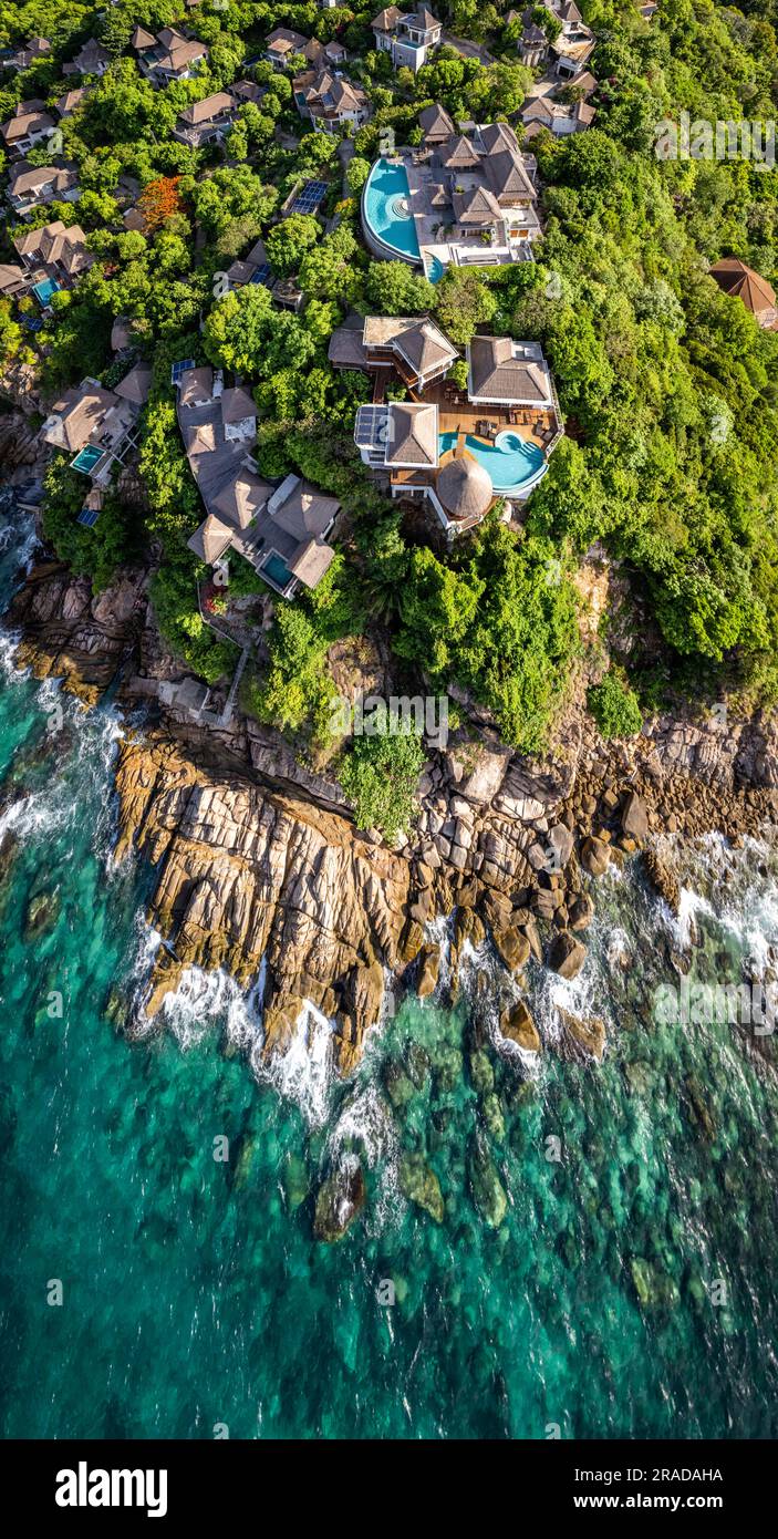 Aerial view of Shark Bay in koh Tao, Thailand Stock Photo - Alamy
