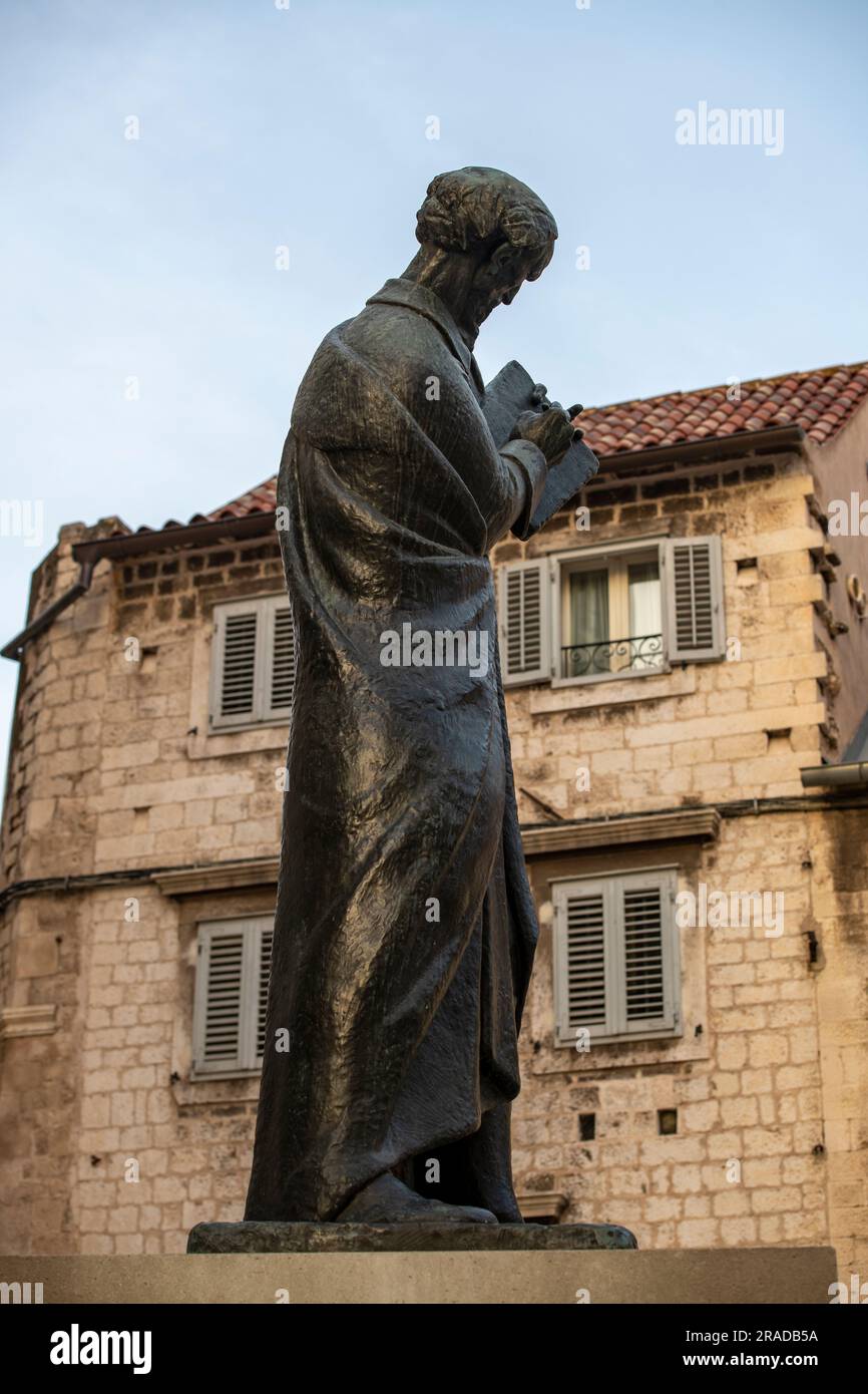 Statue of Marko Marulic by Ivan Mestrovic in Split Dalamatia Croatia ...