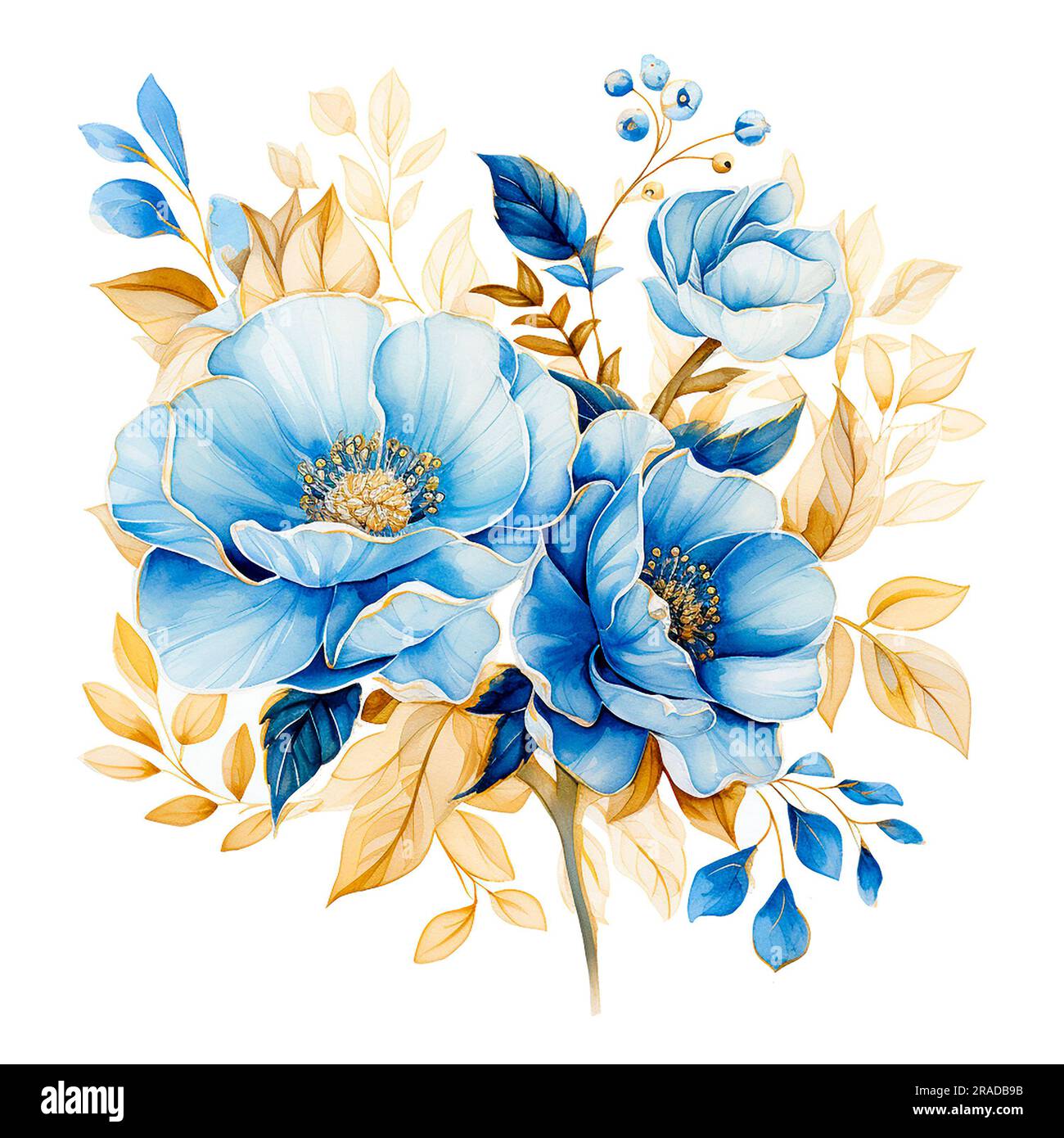 Transparent Blue Watercolor Flowers 6+ Thousand Blue Watercolor