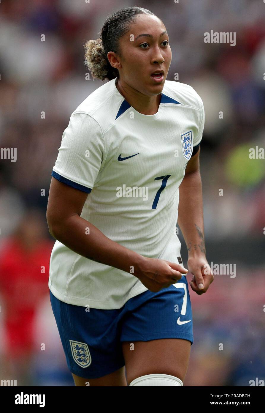 England's lauren james during a women's international friendly match at stadium mk, bletchley ...