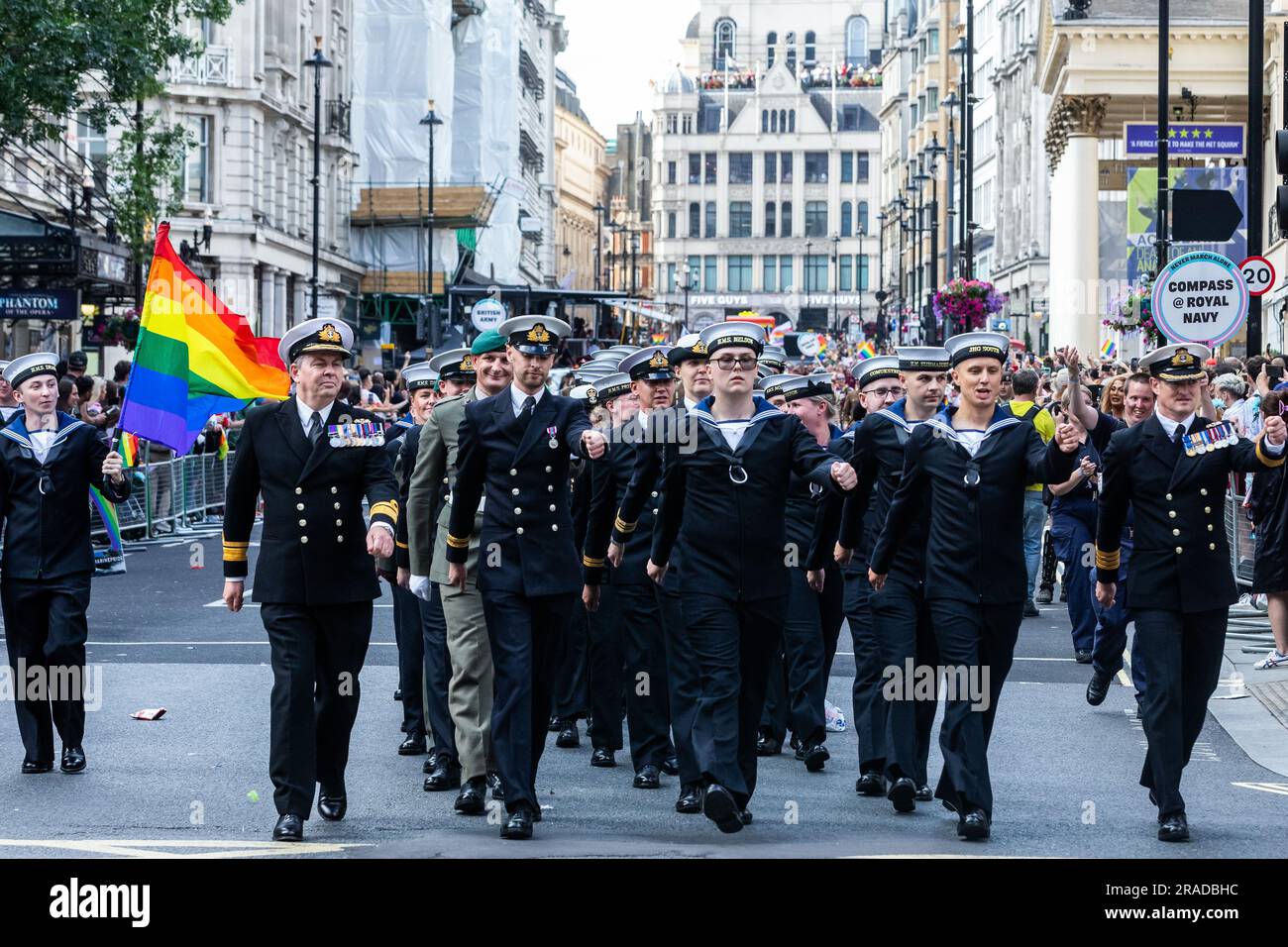 London, UK. 1st July, 2023. Representatives of the Royal Navy take part ...