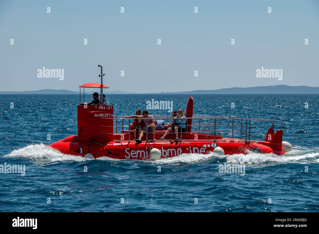 semi-submersible submarine for tourists to see sea life and fish in ...