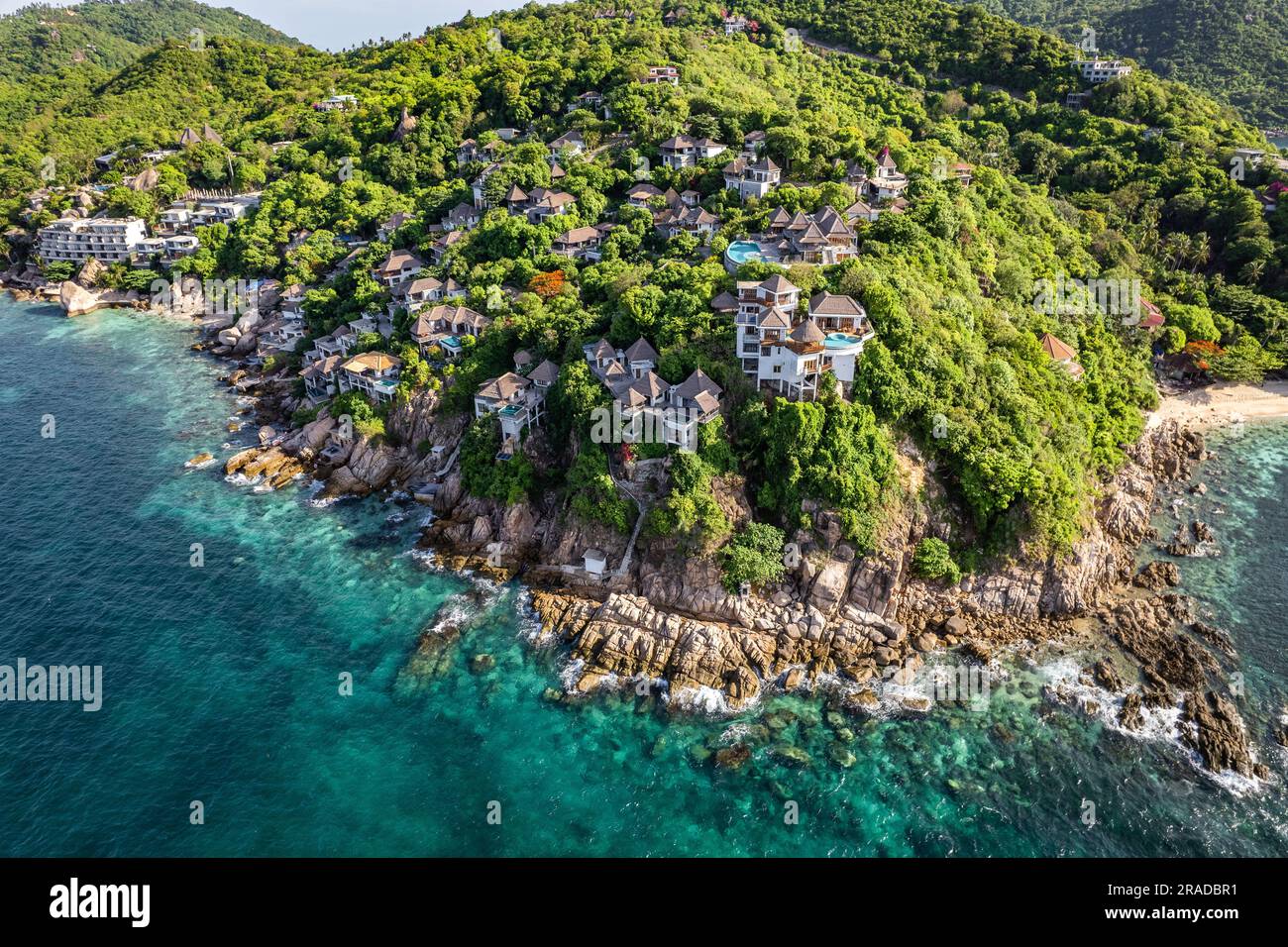 Aerial view of Shark Bay in koh Tao, Thailand Stock Photo - Alamy