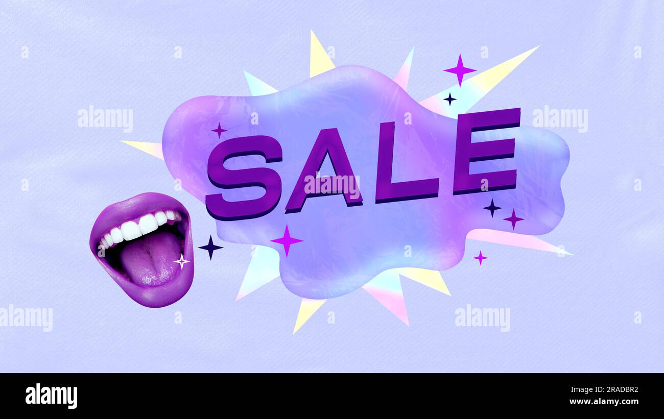 Big sales season, shopping activity. Purple colour design for ads ...