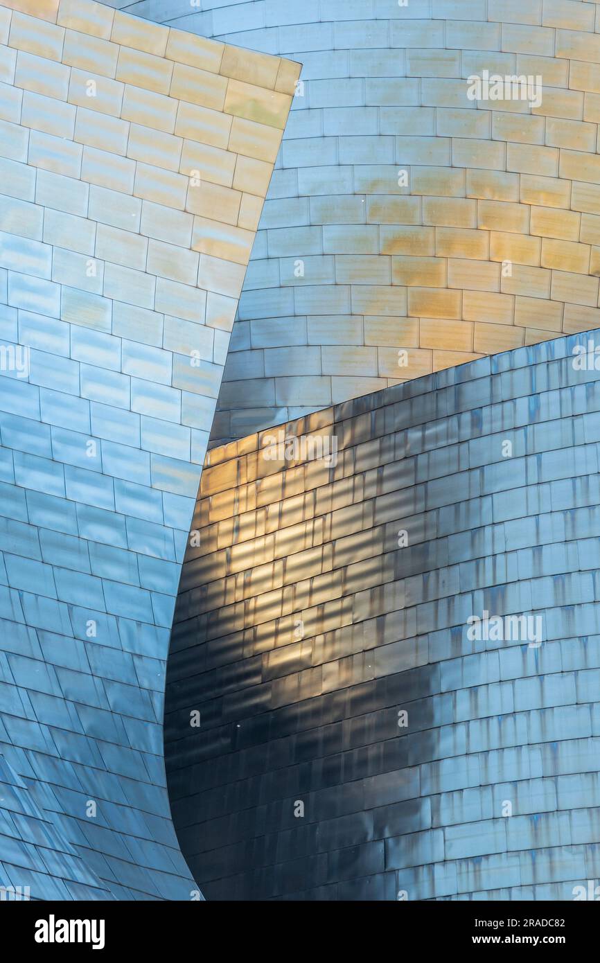 Titanium façade of the Guggenheim Museum in Bilbao Stock Photo - Alamy