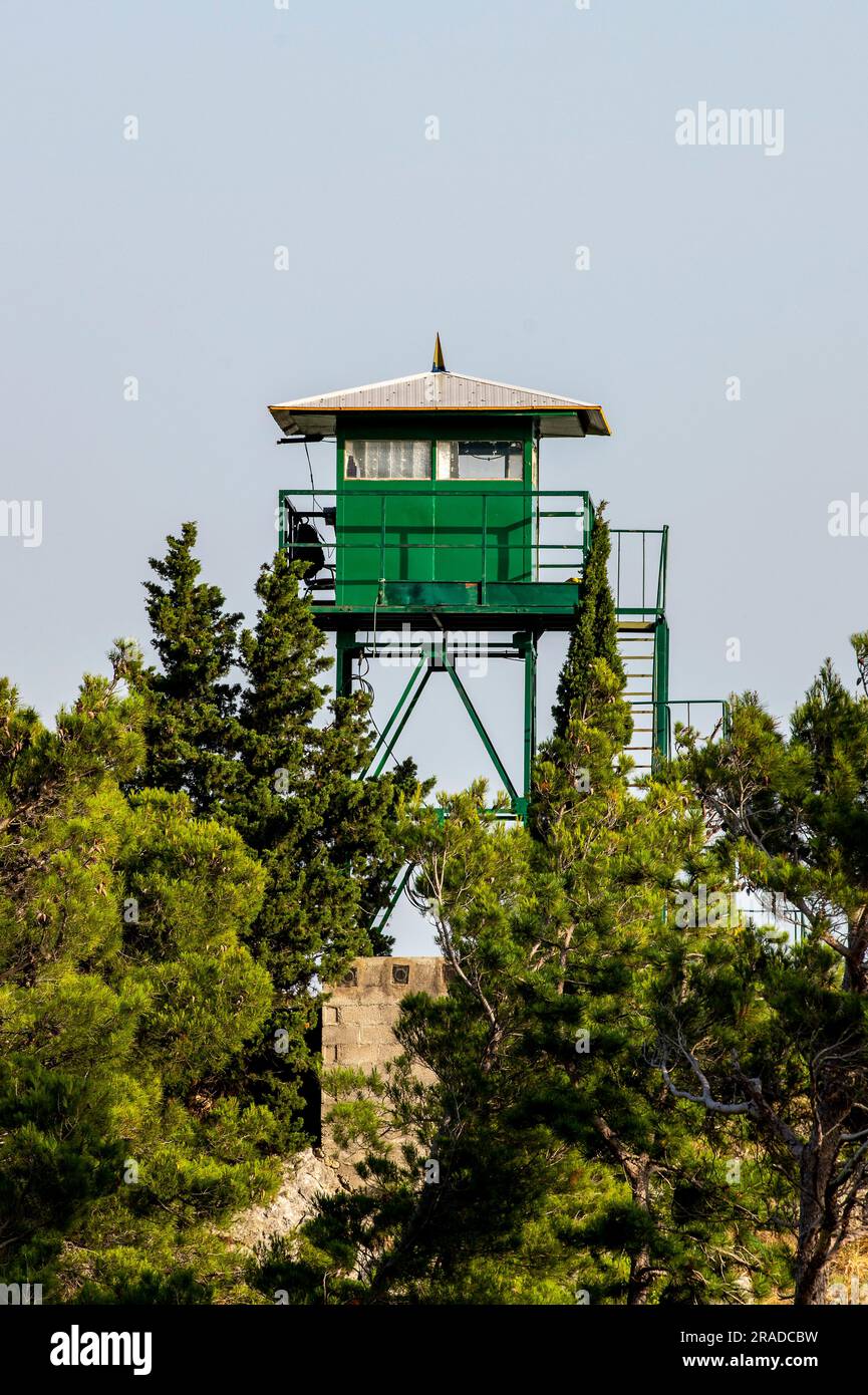 fire lookout tower in split, croatia Stock Photo - Alamy