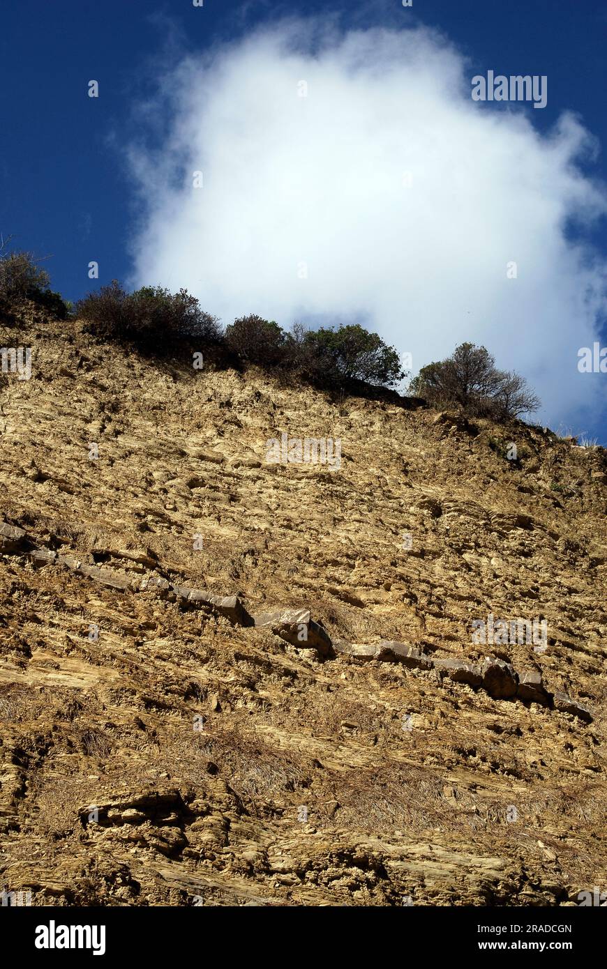 Greece, Rhodes island Embonas village and Atavyros mountain Stock Photo ...