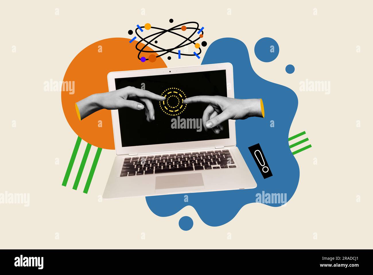 Collage connection teamwork online remote distance job working display ...