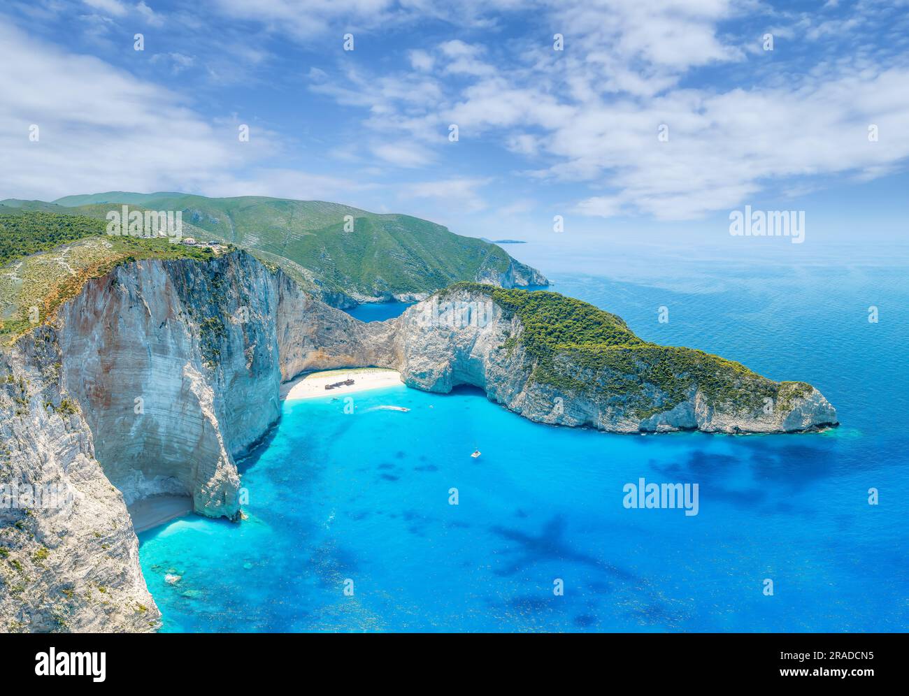 Landscape with Navagio beach in Zakynthos, Greece Stock Photo - Alamy