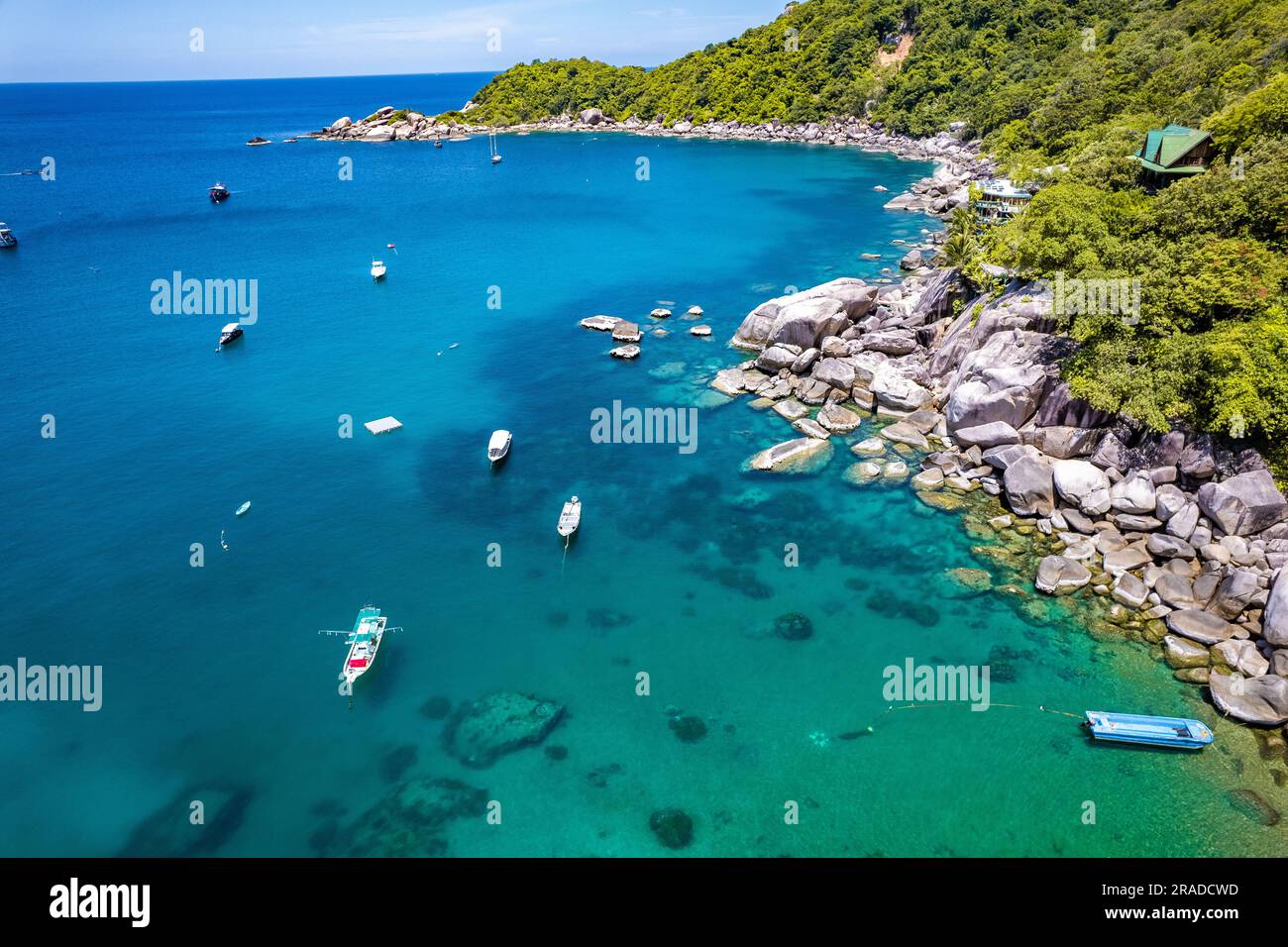 Aerial view of Ao Hin Wong beach in koh Tao, Thailand Stock Photo - Alamy