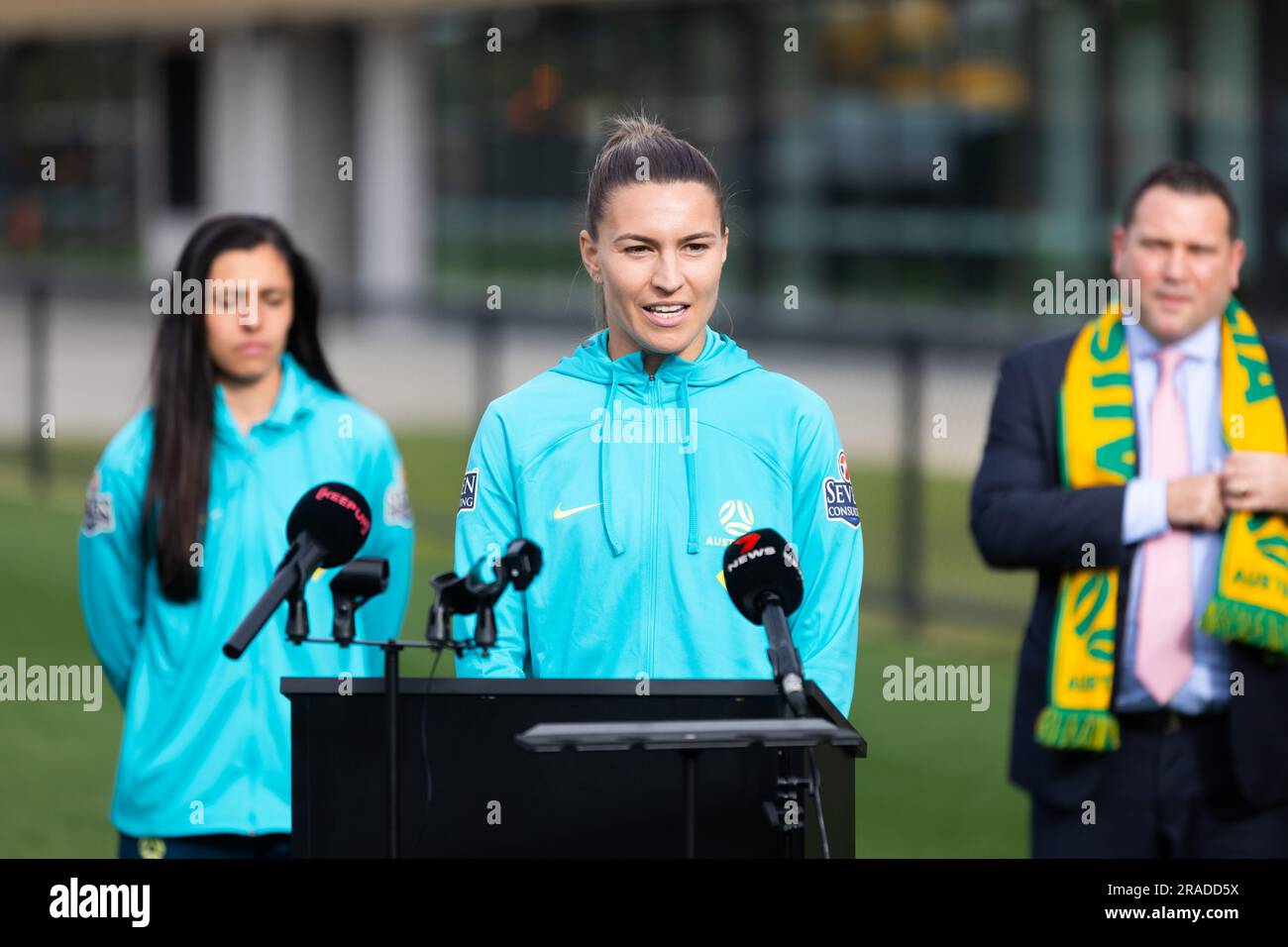 Australian Matildas Football Team Media Opportunity Stock Photo - Alamy