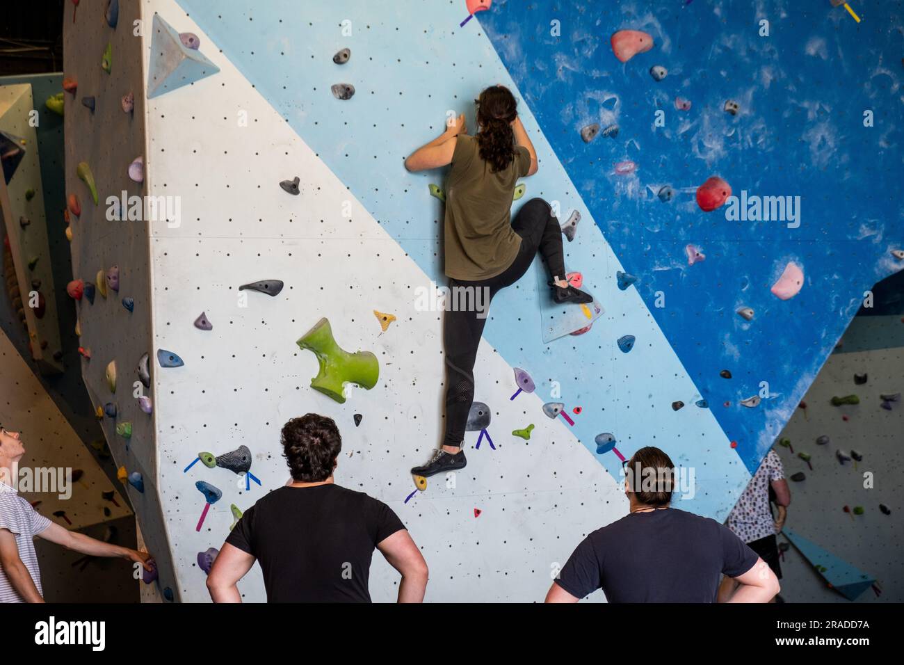 The climbing walls at Fergs Kayaks Rock Climbing Gym in the Harbour ...