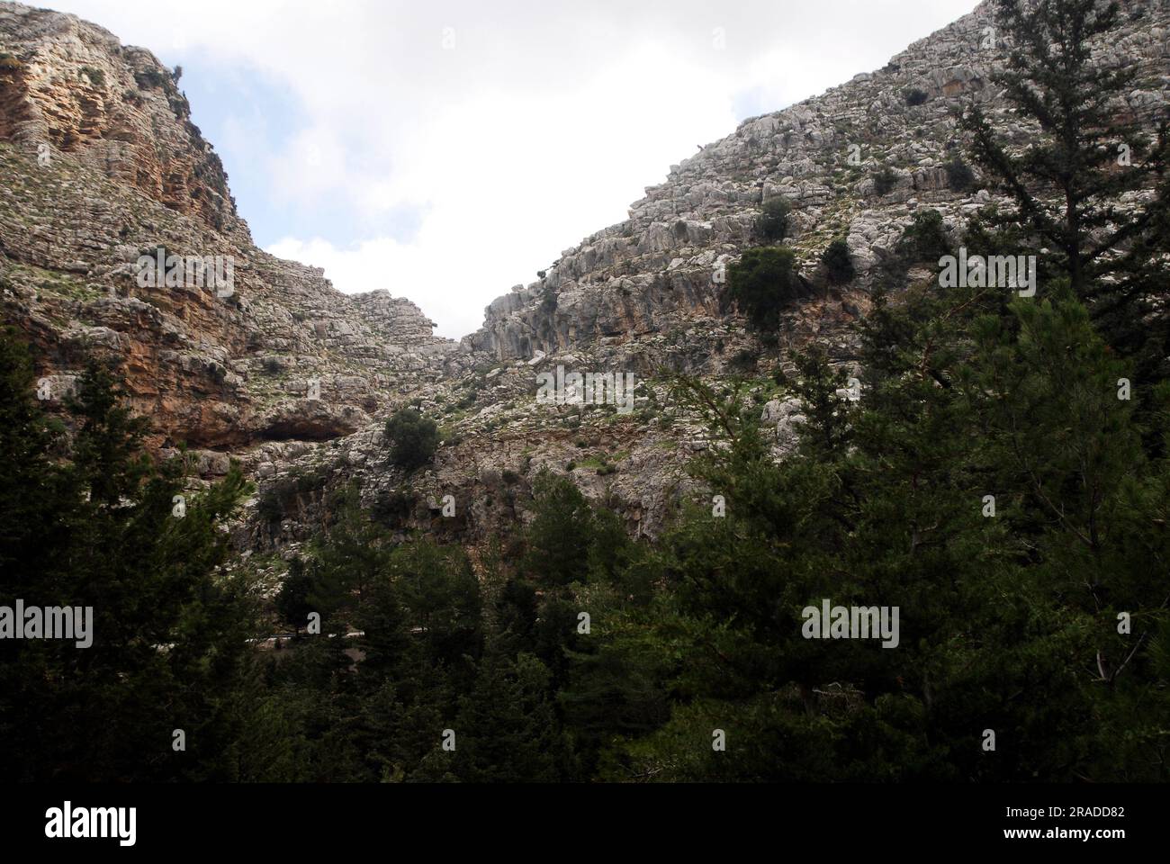 Greece, Rhodes island Embonas village and Atavyros mountain Stock Photo ...