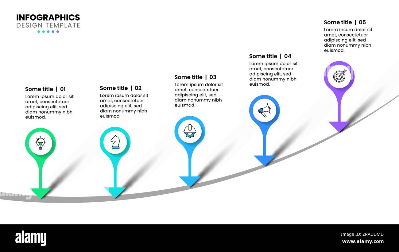 Infographic template with icons and 5 options or steps. Points. Can be ...