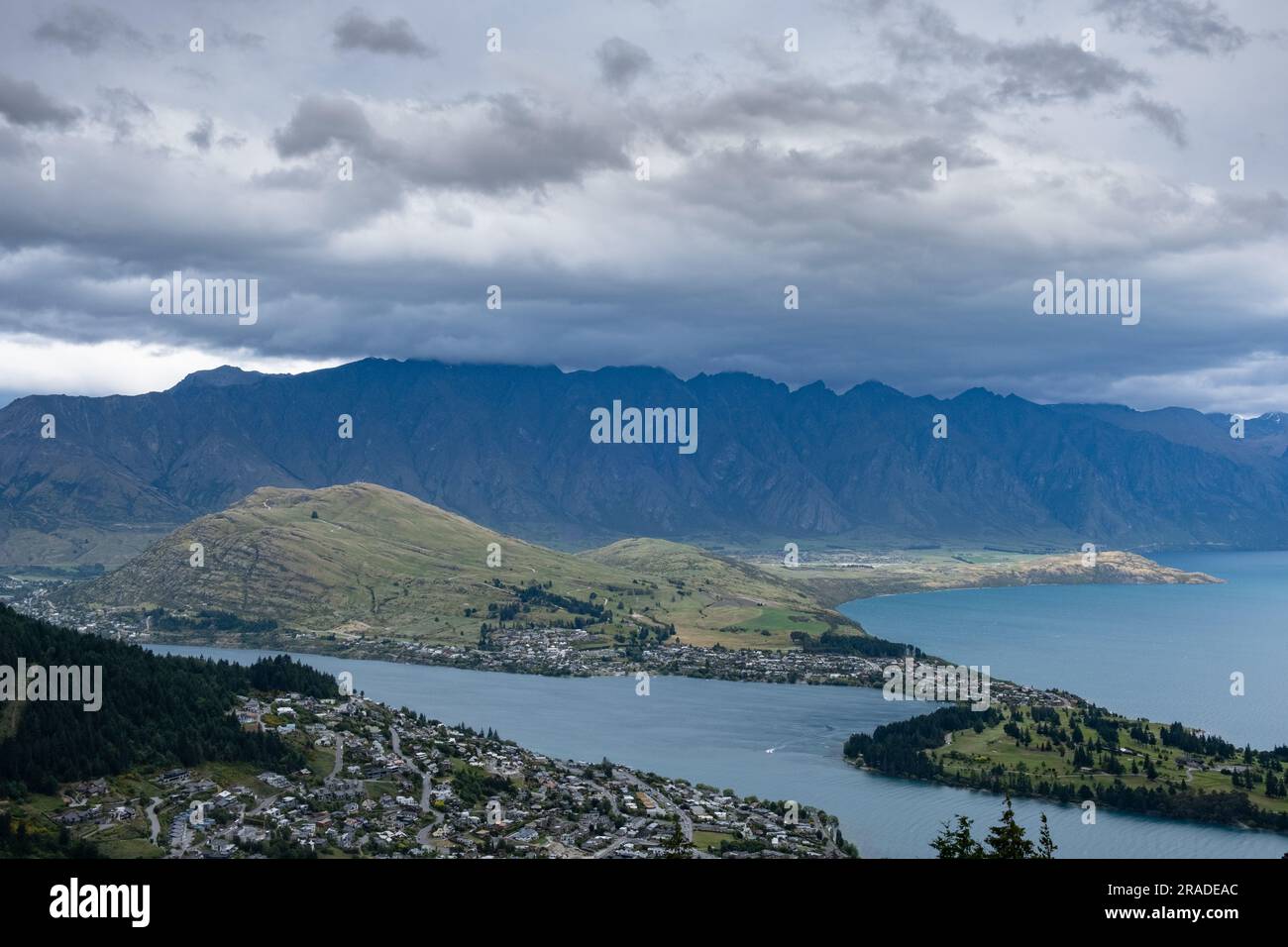 The amazing view on a stormy day from Skyline Resort on Bob's Peak ...