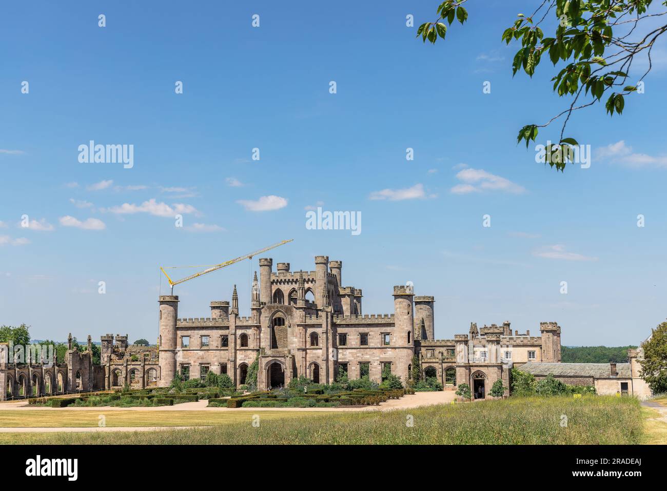 Ruins of Lowther Castle and it's gardens in the English Lake District ...