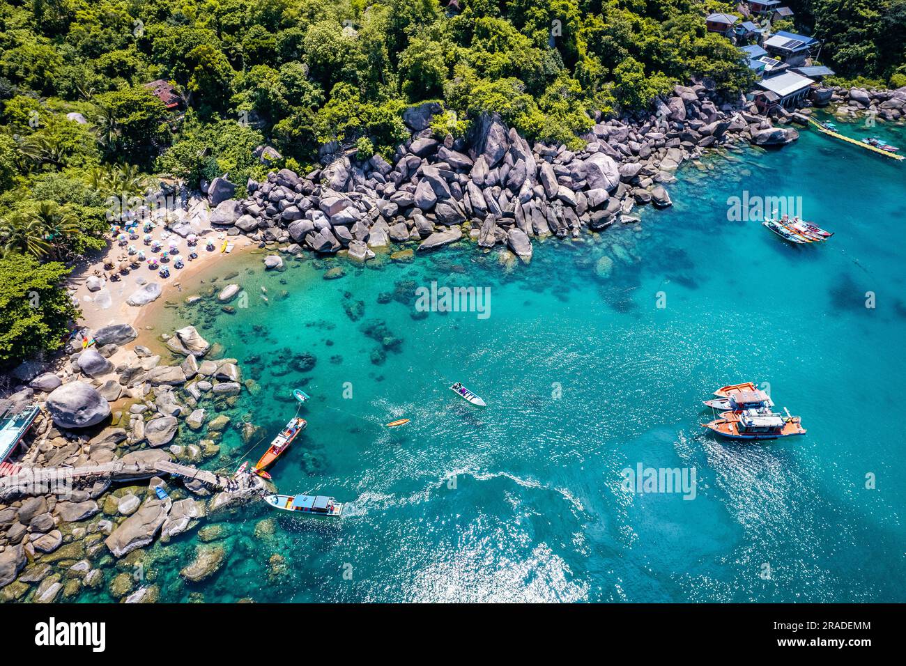 Aerial view of Ao Hin Wong beach in koh Tao, Thailand Stock Photo - Alamy