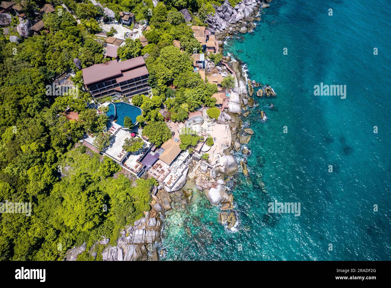 Aerial view of Ao Hin Wong beach in koh Tao, Thailand Stock Photo - Alamy