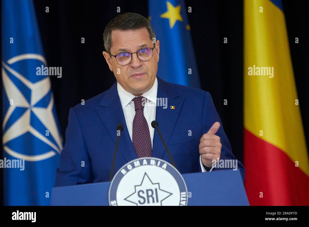 Bucharest, Romania. 3rd July, 2023: Eduard Raul Hellvig, director of ...