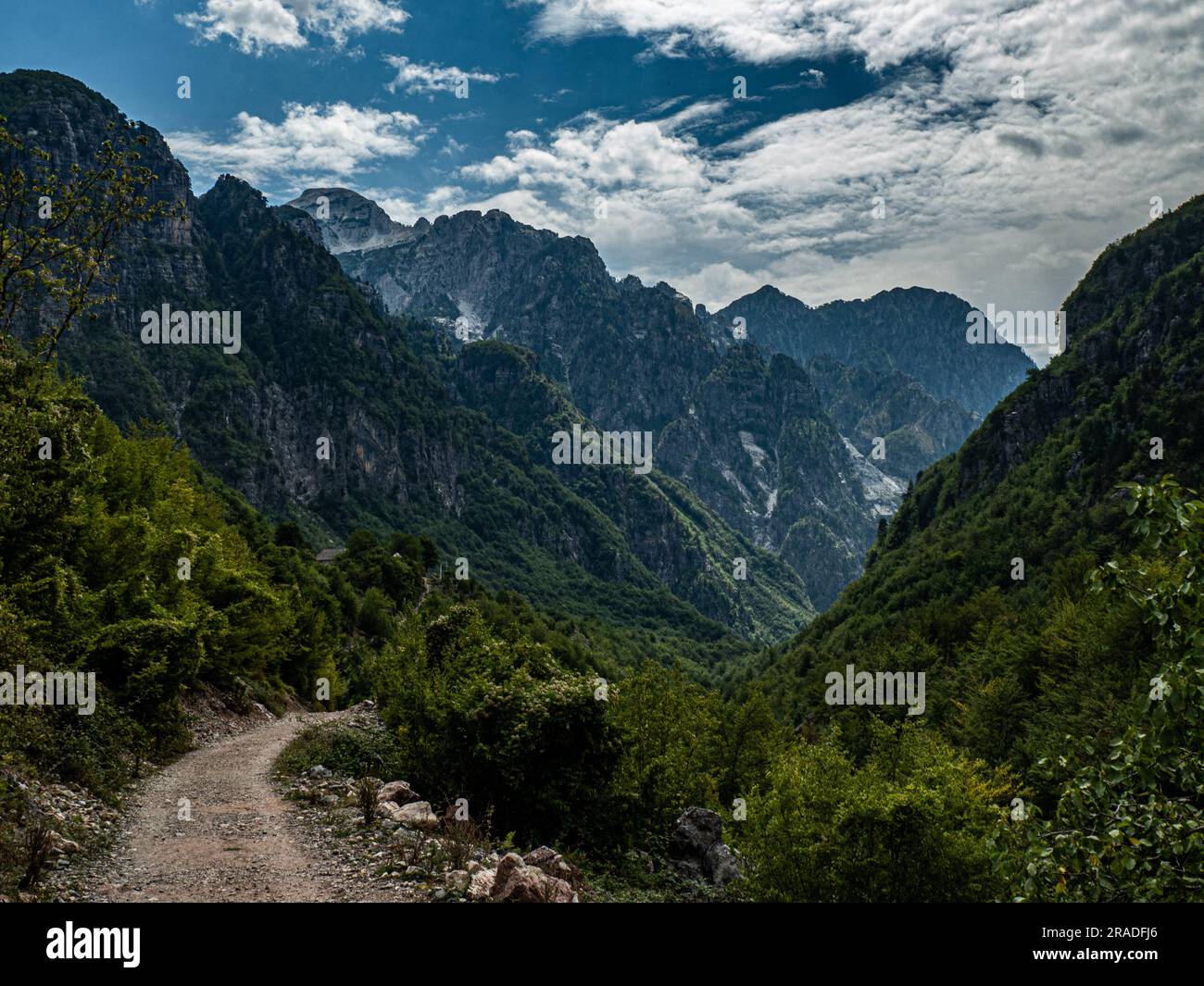 Mountains in Theth valley in Albania Stock Photo - Alamy