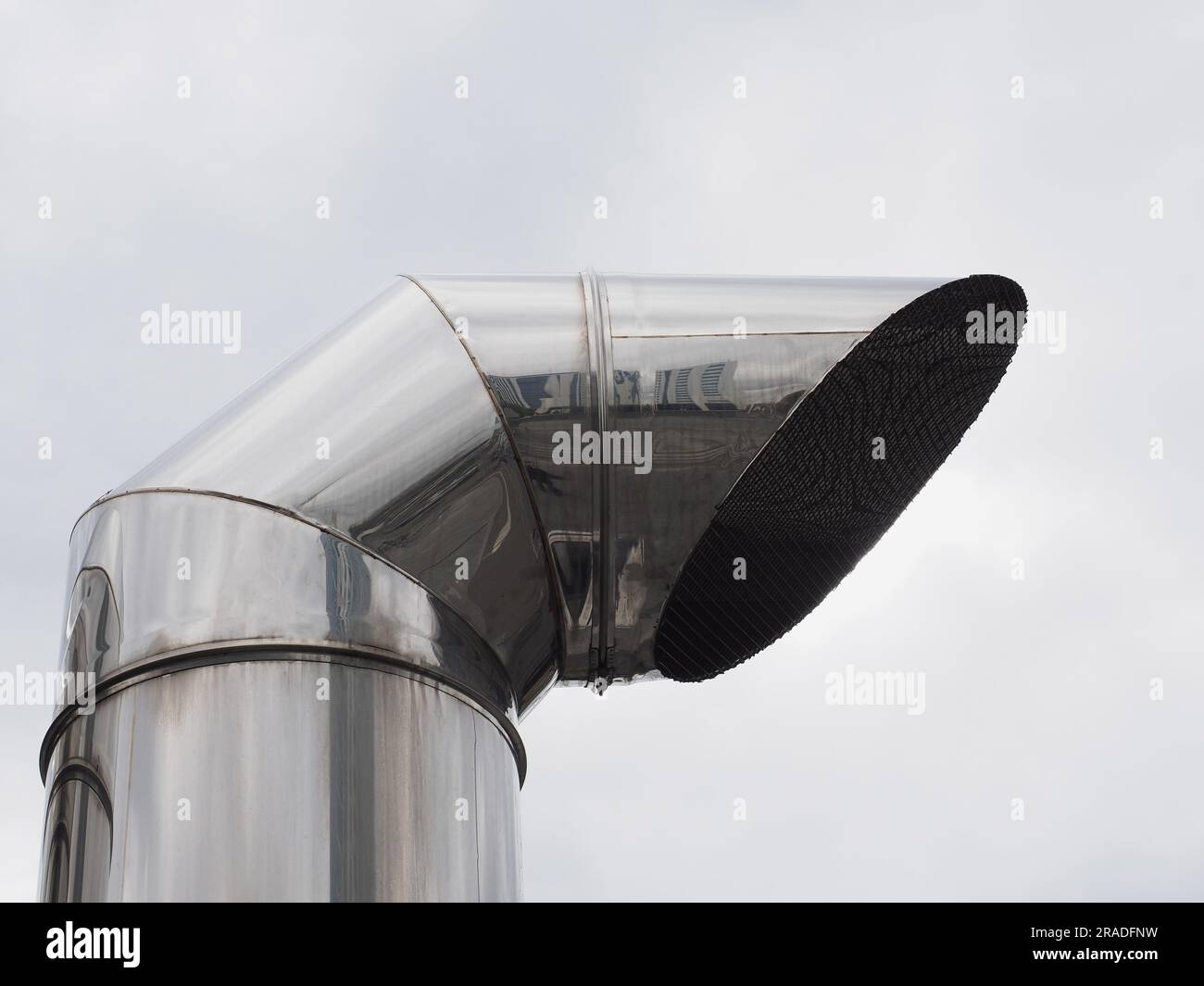 air ventilation pipe for hvac over cloudy sky Stock Photo - Alamy