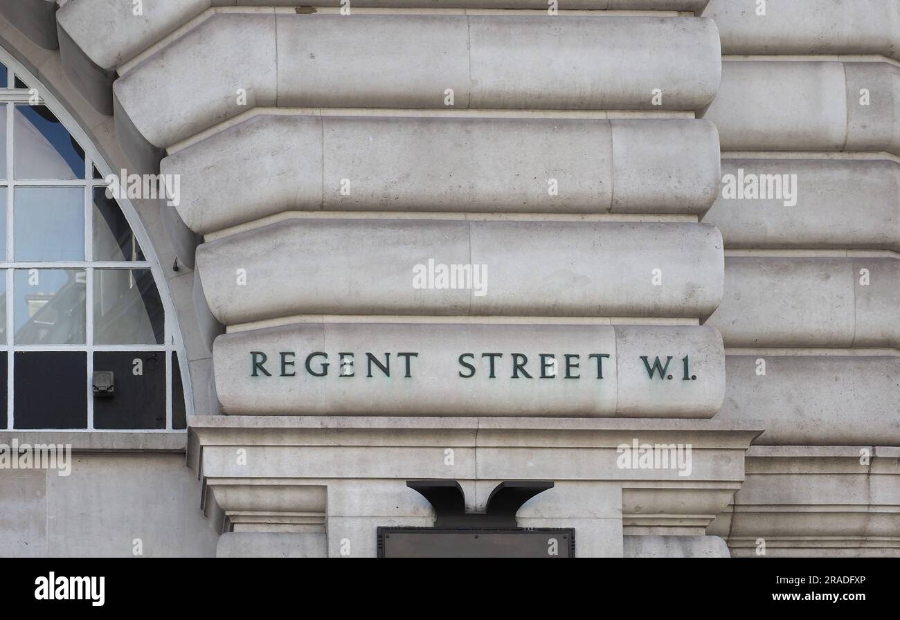 Regent Street sign in London, England, UK Stock Photo - Alamy