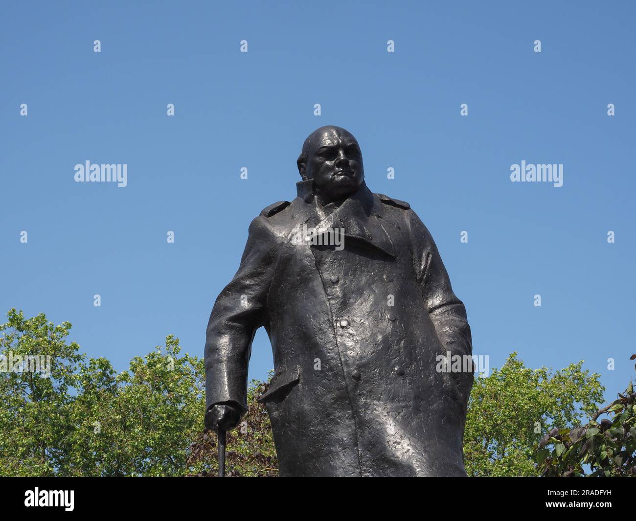LONDON, UK - JUNE 06, 2023: Statue of Winston Churchill in Parliament ...
