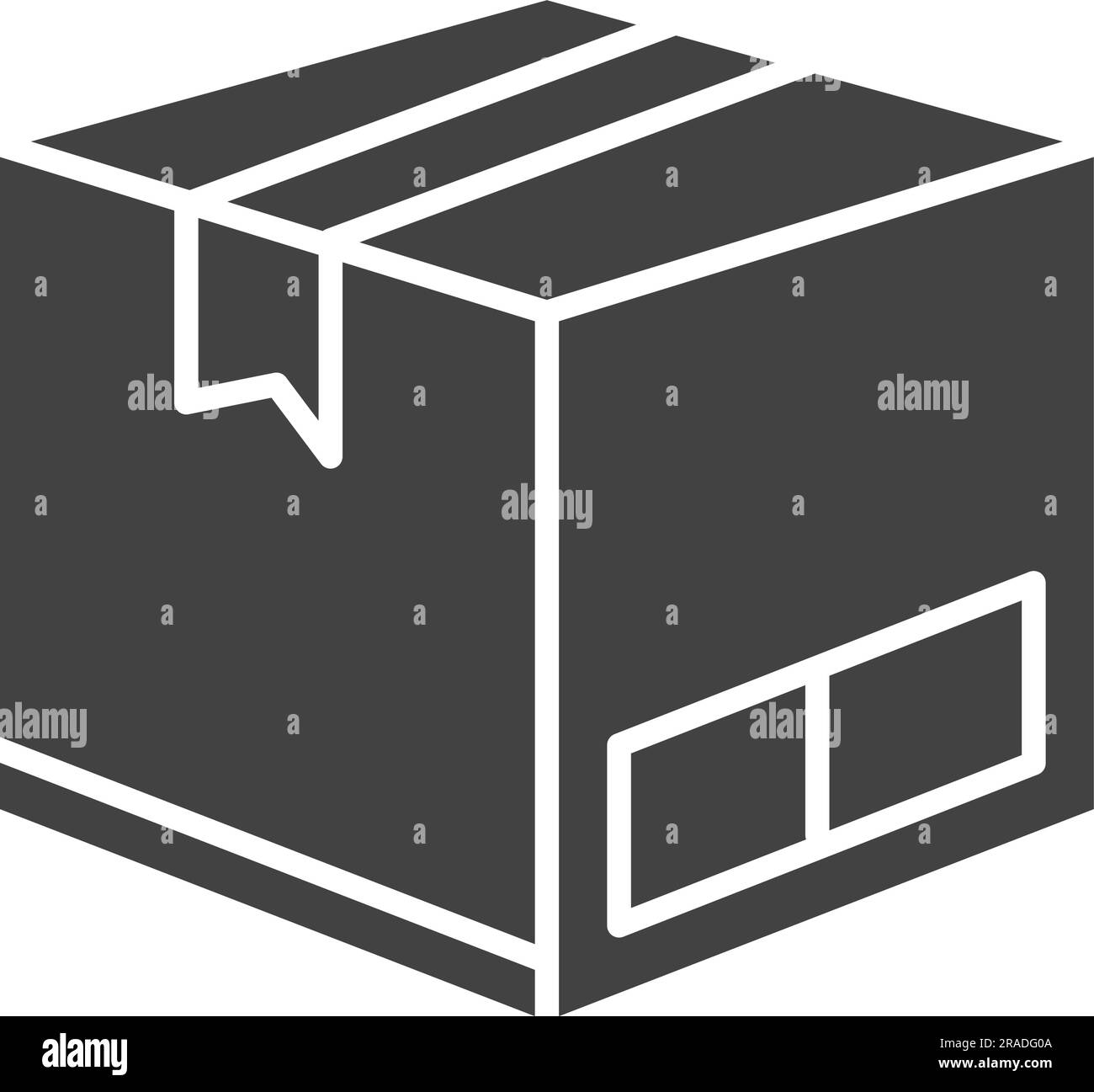 Cardboard shipping box Black and White Stock Photos & Images - Alamy