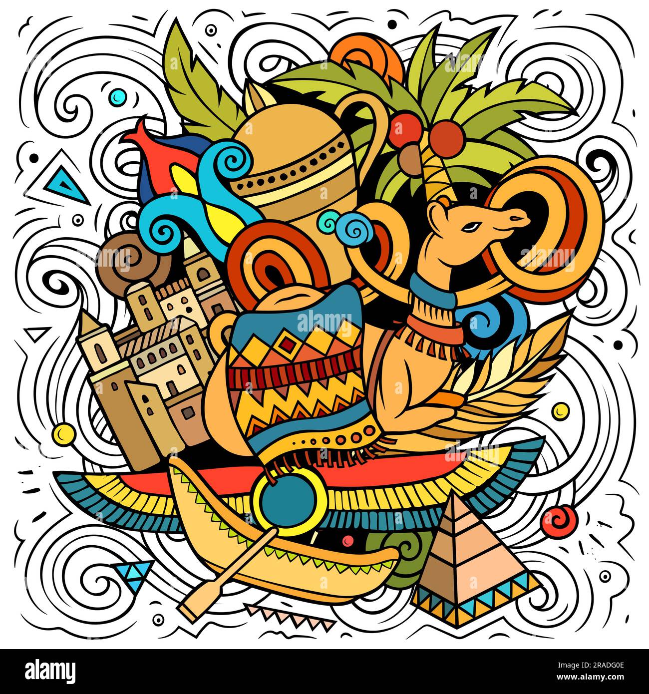 Egypt cartoon doodle funny illustration Stock Vector Image & Art - Alamy