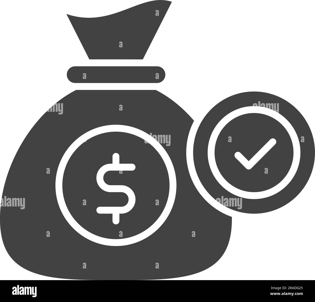 Cash Bag Approved Icon Image Stock Vector Image & Art - Alamy